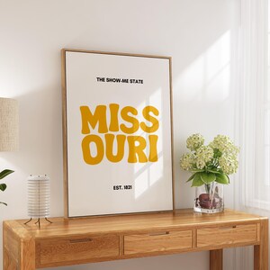 Missouri Typography Art Print | the Show-me State | Digital Download ...