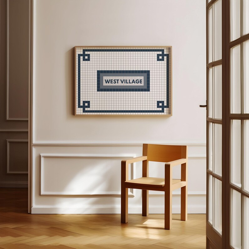 West Village Subway Tile Print | New York Wall Art | (digital Download ...
