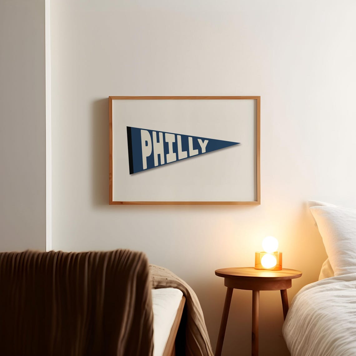 Vintage Philadelphia Pennant Print | Philly Flag Wall Art (digital ...