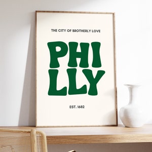 Philly Typography Art Print | Philadelphia City of Brotherly Love ...