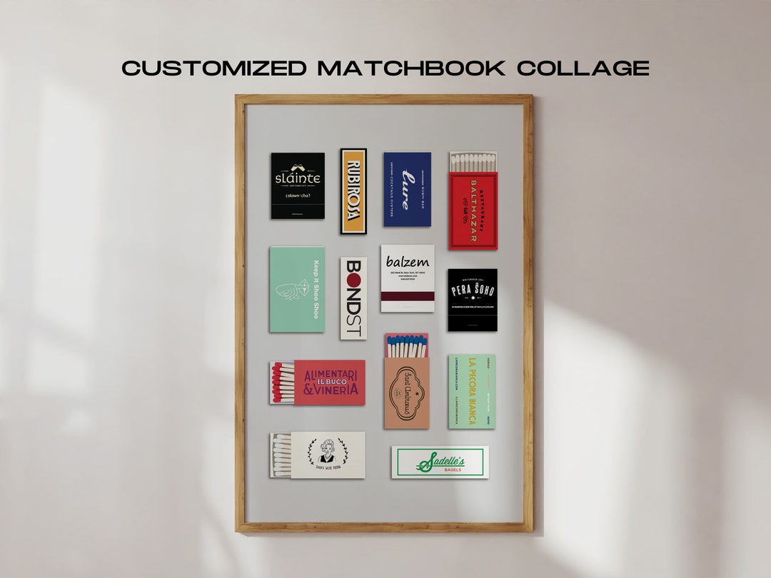 Custom Matchbook Print | Personalized Vintage Matchbox Collage ...