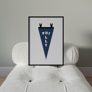 Philly Vintage Pennant Flag Print | Philadelphia Wall Art & Dorm Decor ...