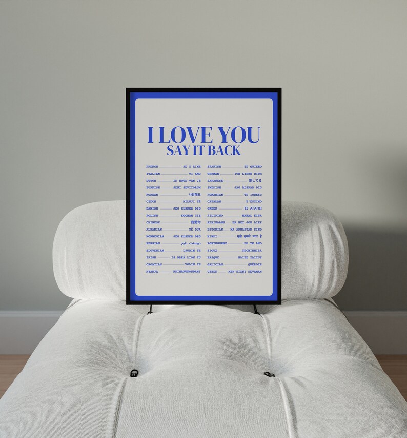 Ways to Say I Love You Wall Print Digital Download Print Retro Wall ...