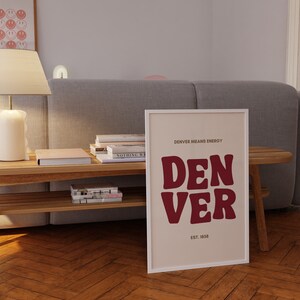 Denver Typography Art Print | Colorado Wall Decor (digital Download) - Etsy