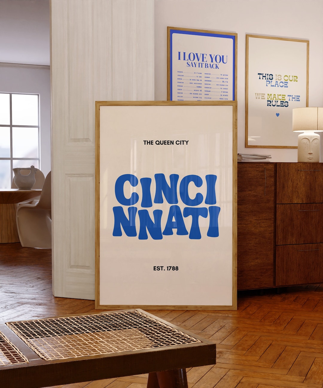 Cincinnati Typography Print | Modern Ohio Wall Art (digital Download ...