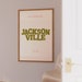 Jacksonville Typography Art Print Jacksonville Florida Wall Art Green ...