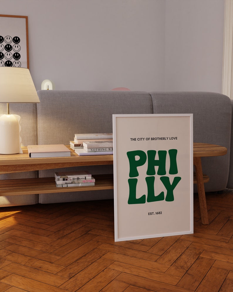 Philly Typography Art Print | Philadelphia City of Brotherly Love ...