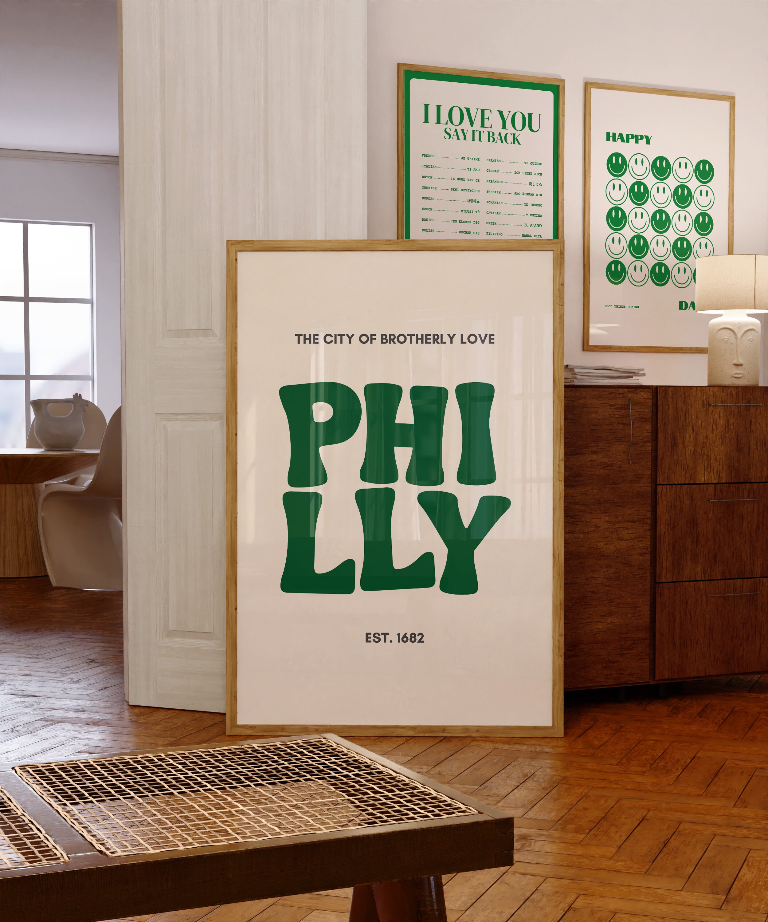 Philly Typography Art Print Philadelphia City of Brotherly Love Philly ...
