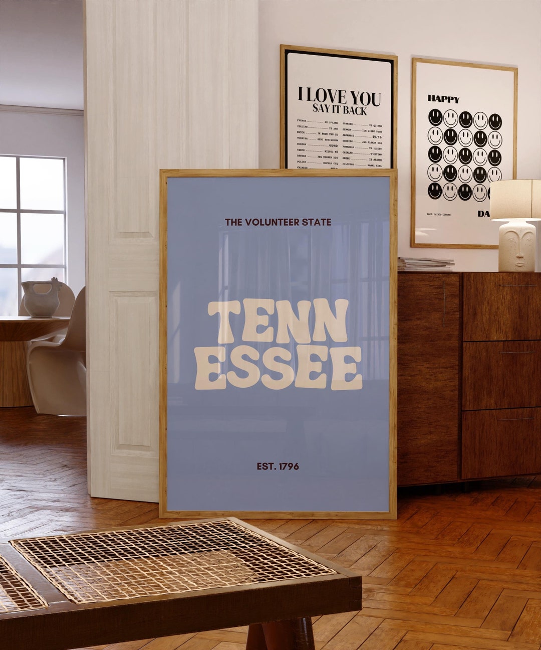 Tennessee Art Poster | the Volunteer State Art Print | Nashville City ...
