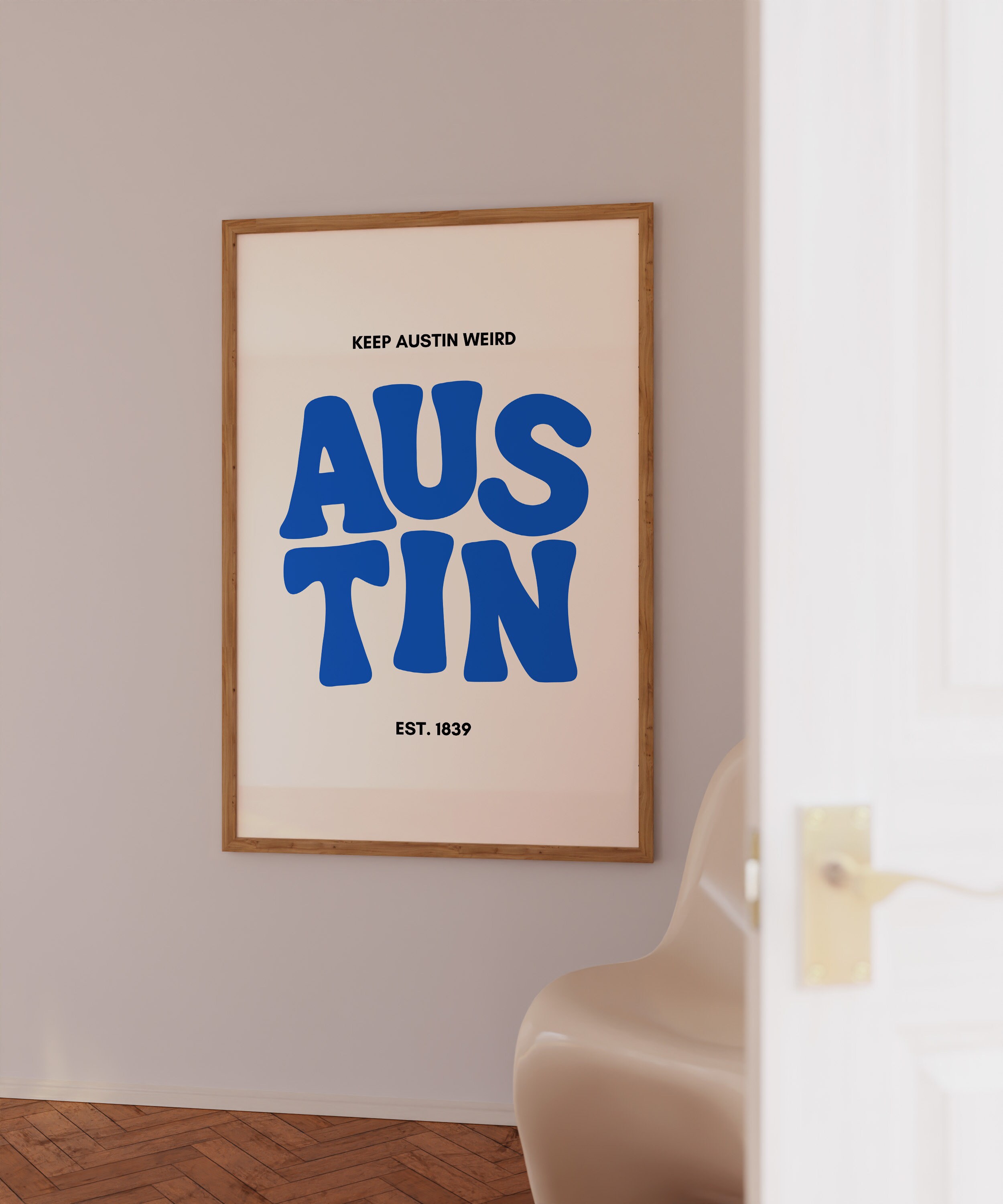 Austin Typography Art Print | Austin Texas Wall Art Blue | Austin Texas ...