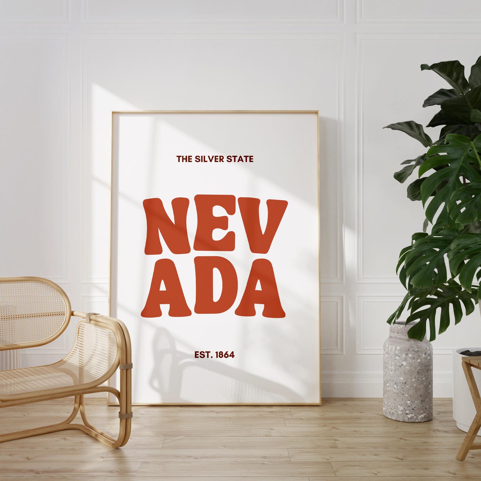 Nevada Art Poster | Retro Las Vegas Print (digital Download) - Etsy