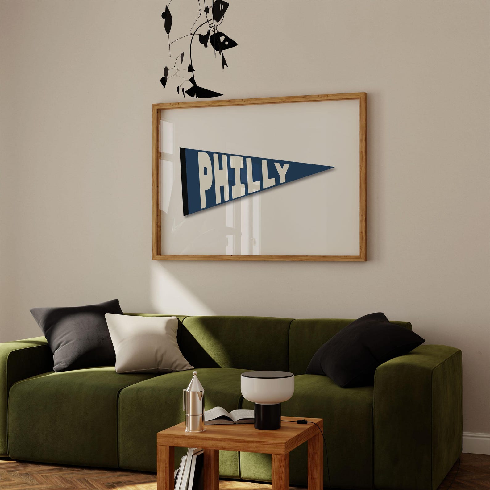 Vintage Philadelphia Pennant Print | Philly Flag Wall Art (digital ...