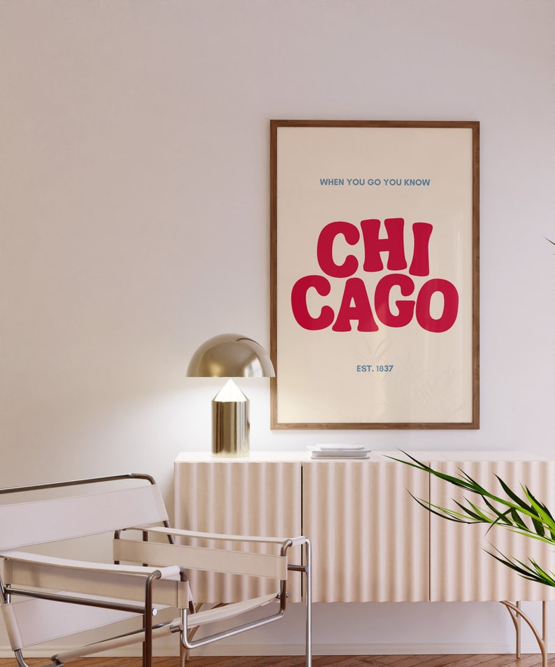Chicago Typography Art Print | Chi-town Trendy Wall Art | Chicago ...