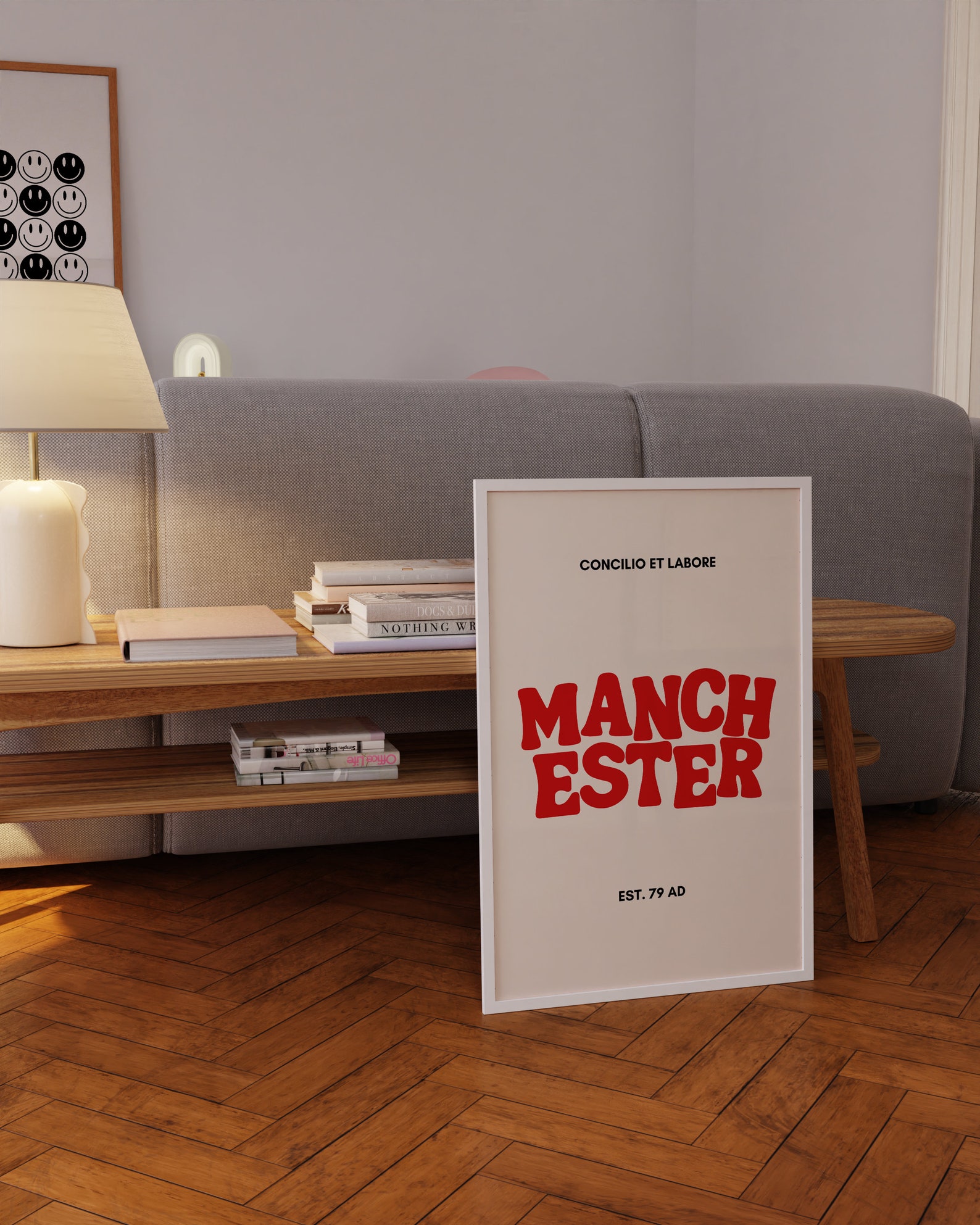 Manchester Typography Art Print | Manchester Red Printable Poster ...