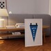 Vintage Detroit Pennant Print | Blue Michigan Wall Art (digital ...