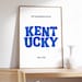 Kentucky Typography Art Print | Bluegrass State Poster | Digital ...