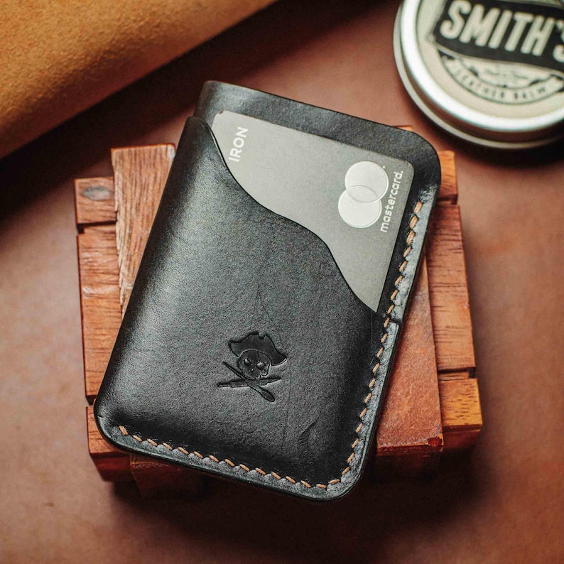 Leather Minimalist Card Holder - Venturer V2, Slim Handmade Wallet for ...