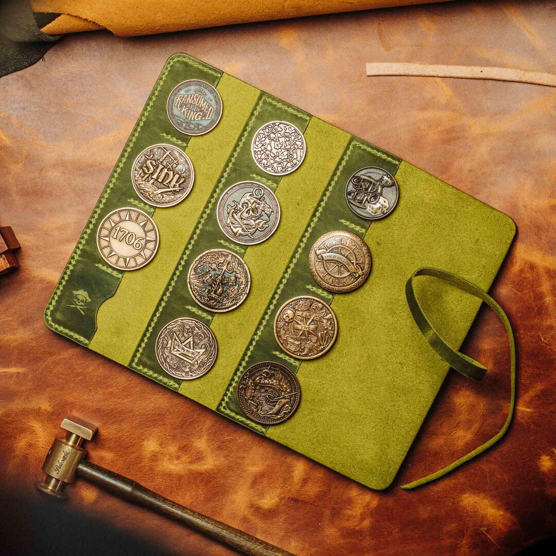 Leather Challenge Coin Storage - Peso Pouch 12, Holder for Collectors ...