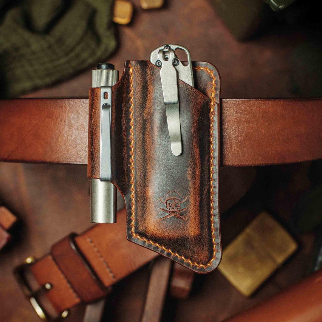 Leather Belt Knife Sheath - Sailor V4 Belt Holder Case With Loop ...
