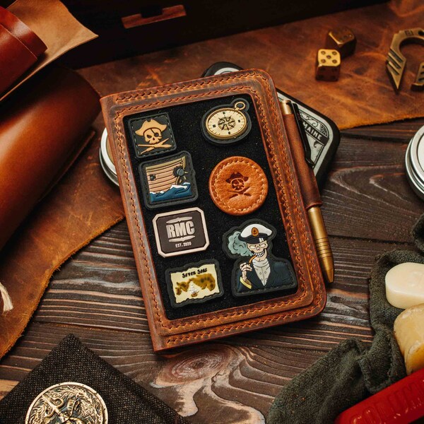 Leather Hook and Loop Wallet - Etsy