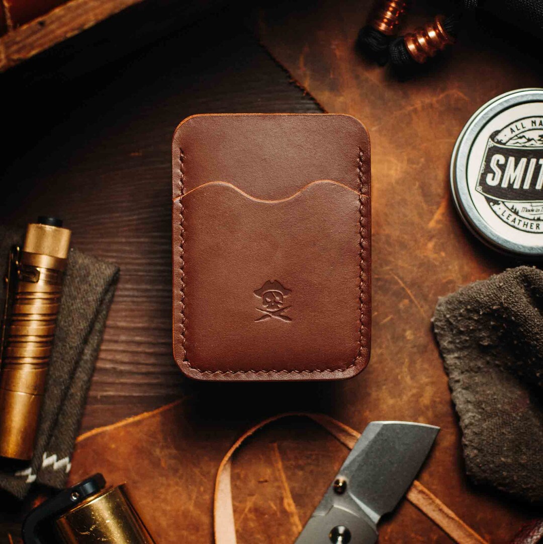 The Boatswain V2 Slim Leather EDC Wallet in Koala Cigar - Etsy
