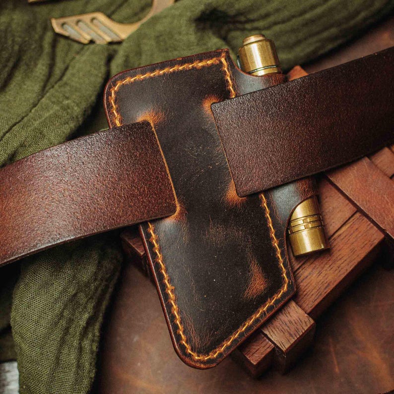 Leather Belt Knife Sheath - Sailor V4 Belt Holder Case With Loop ...