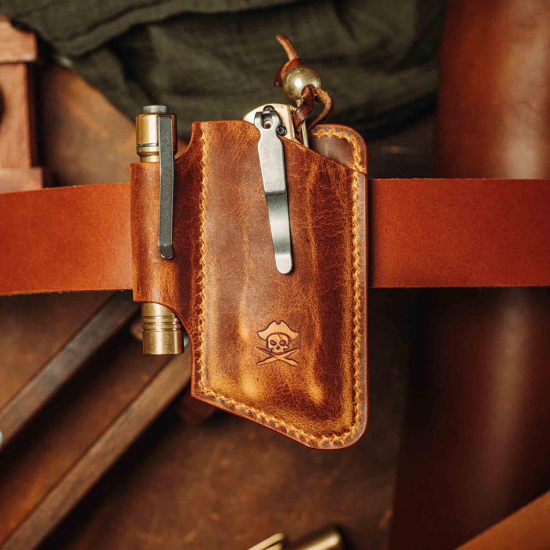 Leather Belt Knife Sheath - Sailor V4 Belt Holder Case With Loop ...
