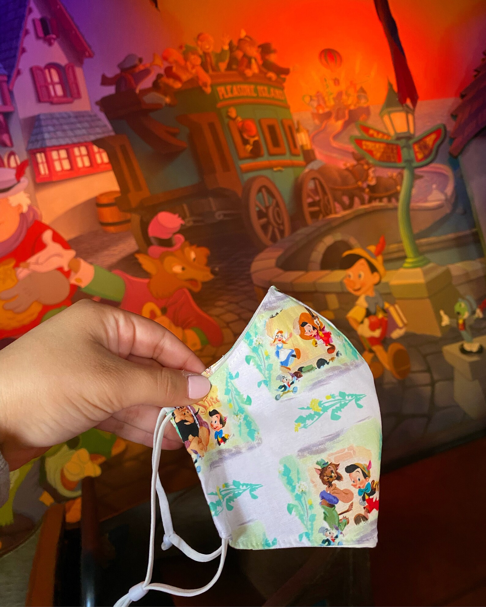 Pinocchio Face Mask Disney Pinocchio Face Mask Pinocchio | Etsy