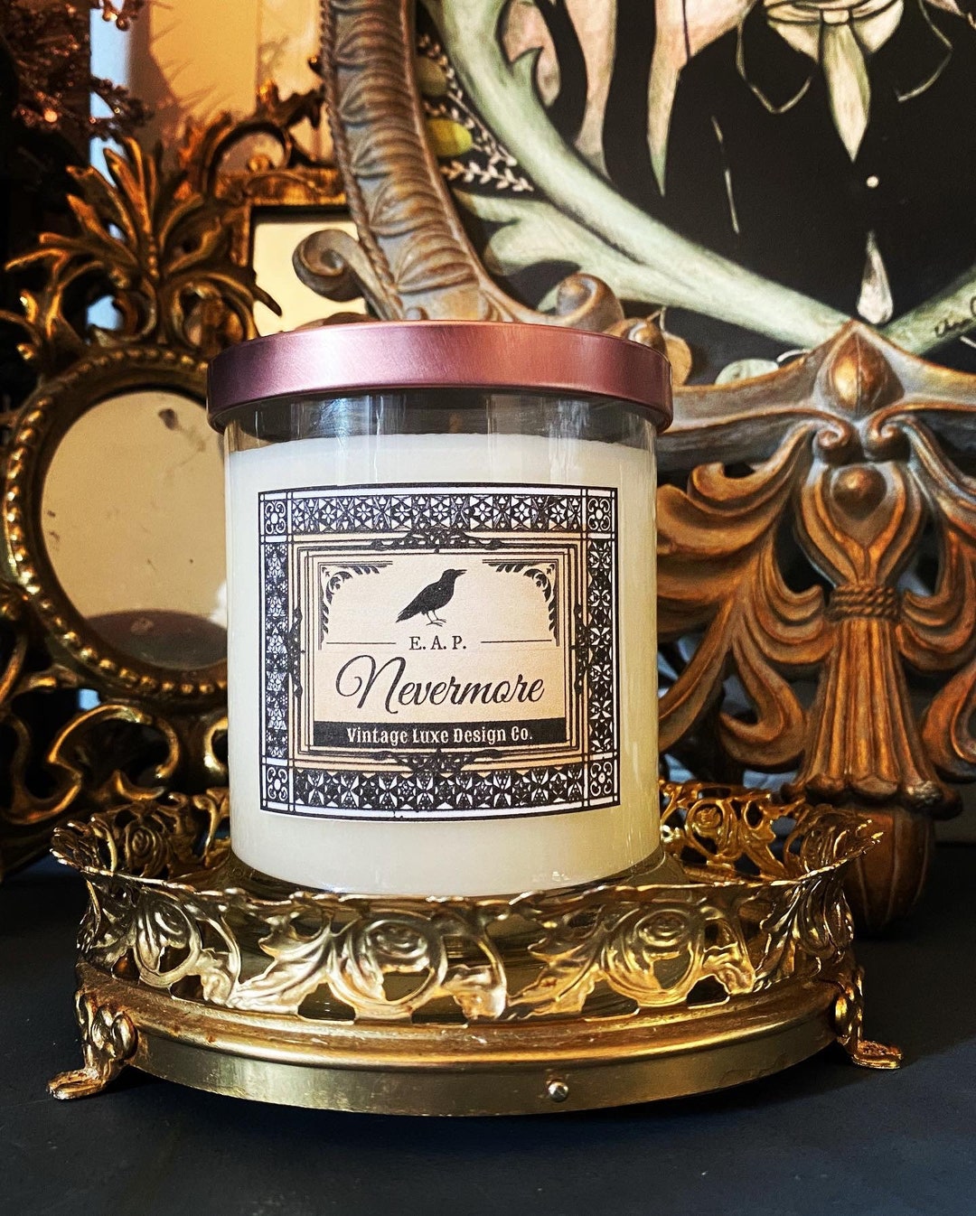 Edgar Allan Poe Nevermore 10 Oz. Soy Wax Candle | the Raven | Gothic ...