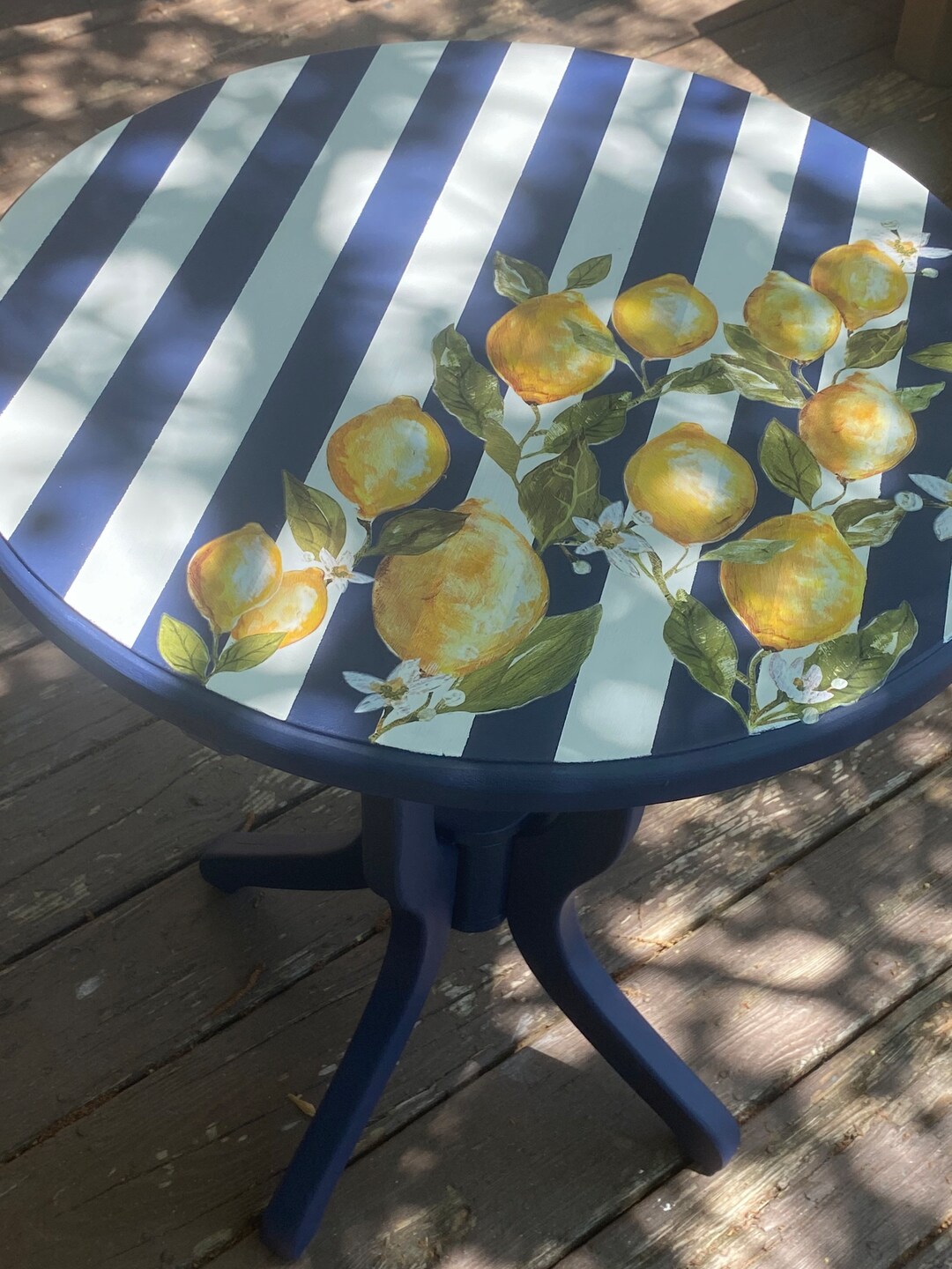 Vintage Summer Sun Room Lemons End Table Capri Italy Beach - Etsy