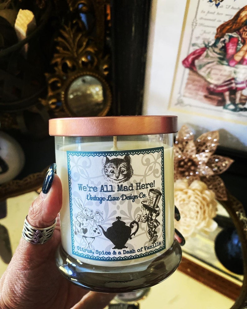 Mad Tea Party & Alice Wonderland Soy Candle | Book Lover Gift - Etsy