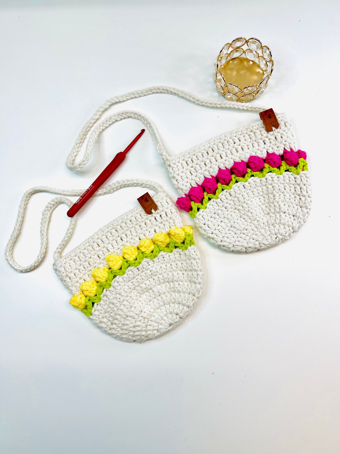 Tulip Bags Crochet Pattern - Etsy