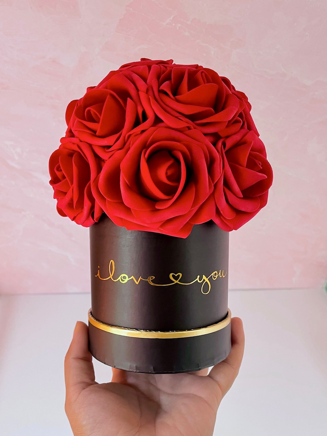I Love You Mini Red Rose Box - Etsy