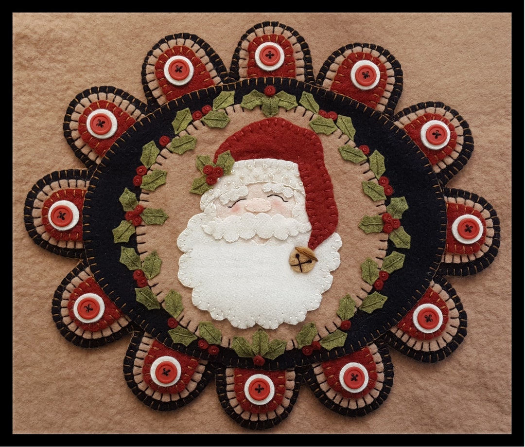 Dear Santa Table Mat Kit Includes Pattern Made Using Wool Felt by ...