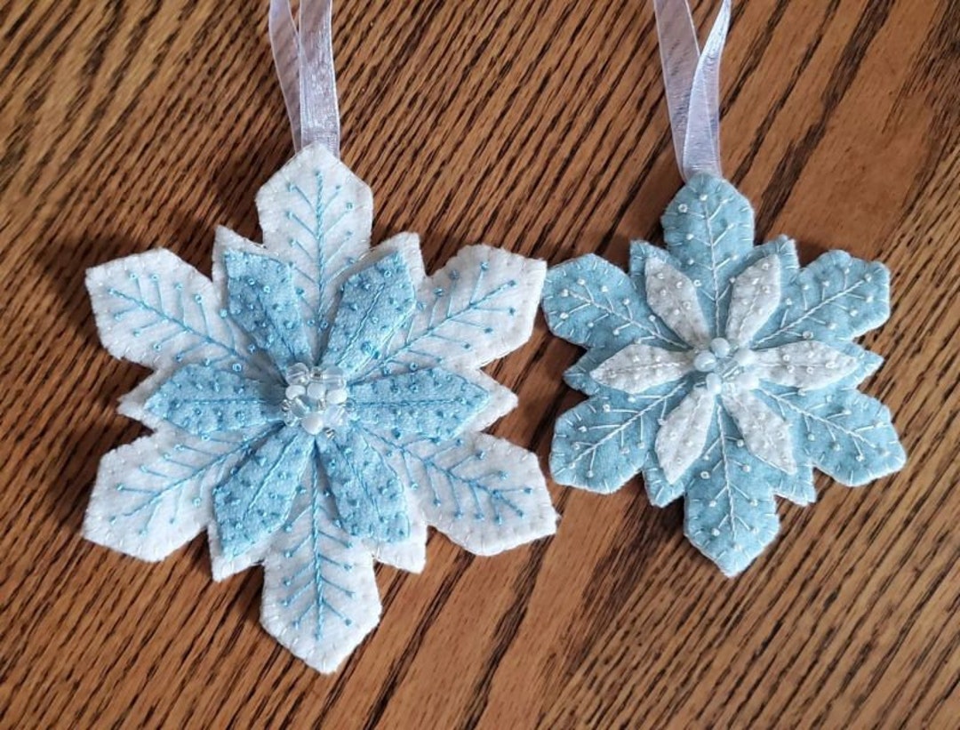 Frosted Snowflake Applique Ornaments Pattern by Cath's Pennies Designs ...