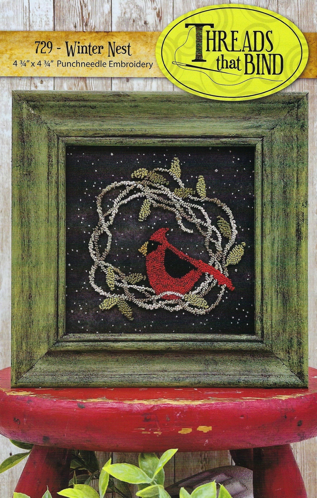 Embroidery Punchneedle Pattern, Threads That Bind winter Nest Pattern ...