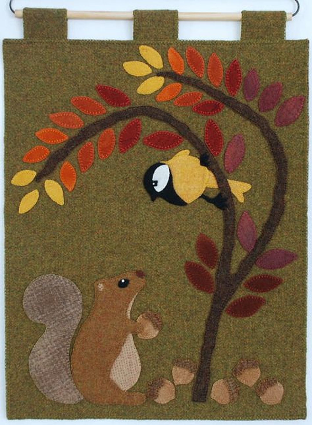 Wool Applique Chirp and Chatter Pattern by Karen Hahn for Horse and ...