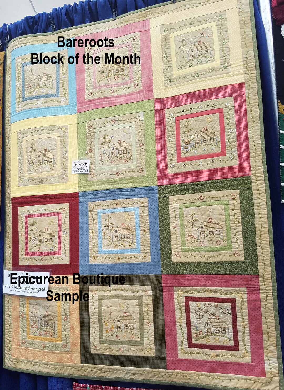 Little Stitches Block of the Month Hand Embroidery (stitchery) Set of ...