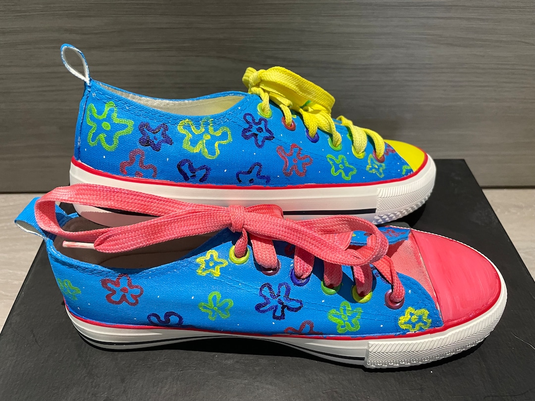 Hand-painted Spongebob Custom Cartoon Trainers Size: 3 UK. Read ...