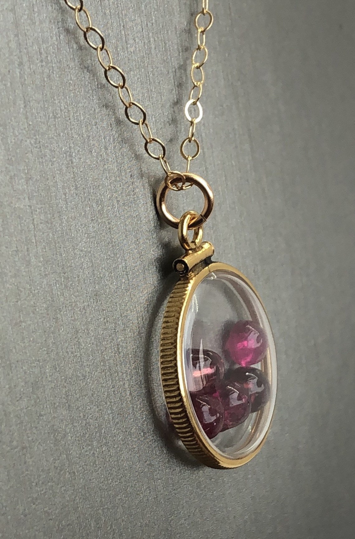 Vintage Tourmaline Shaker Locket 12k Gold Filled With Natural - Etsy