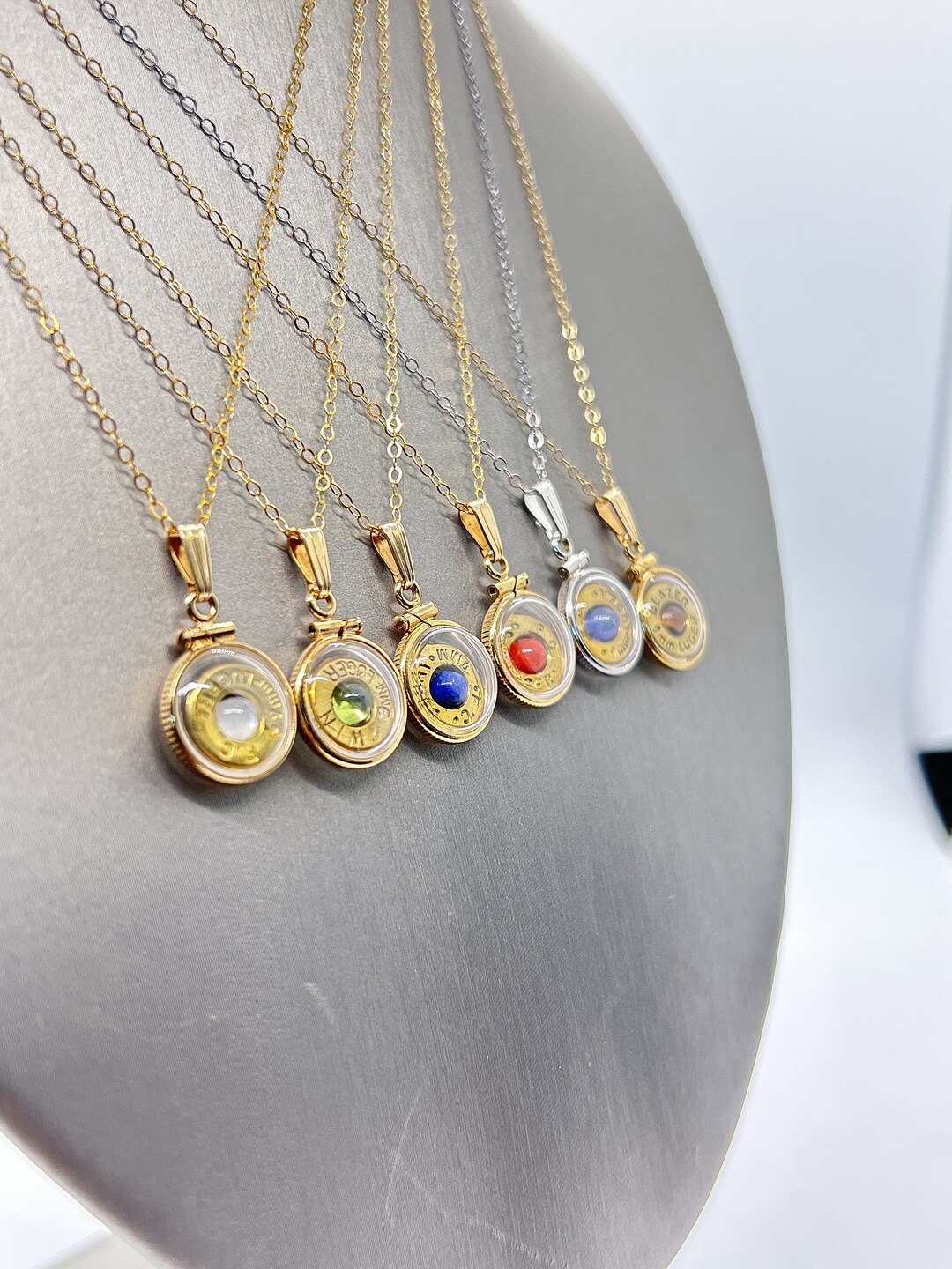 Handmade 14k Gold Filled 9mm Bullet View Locket, Finished With a ...