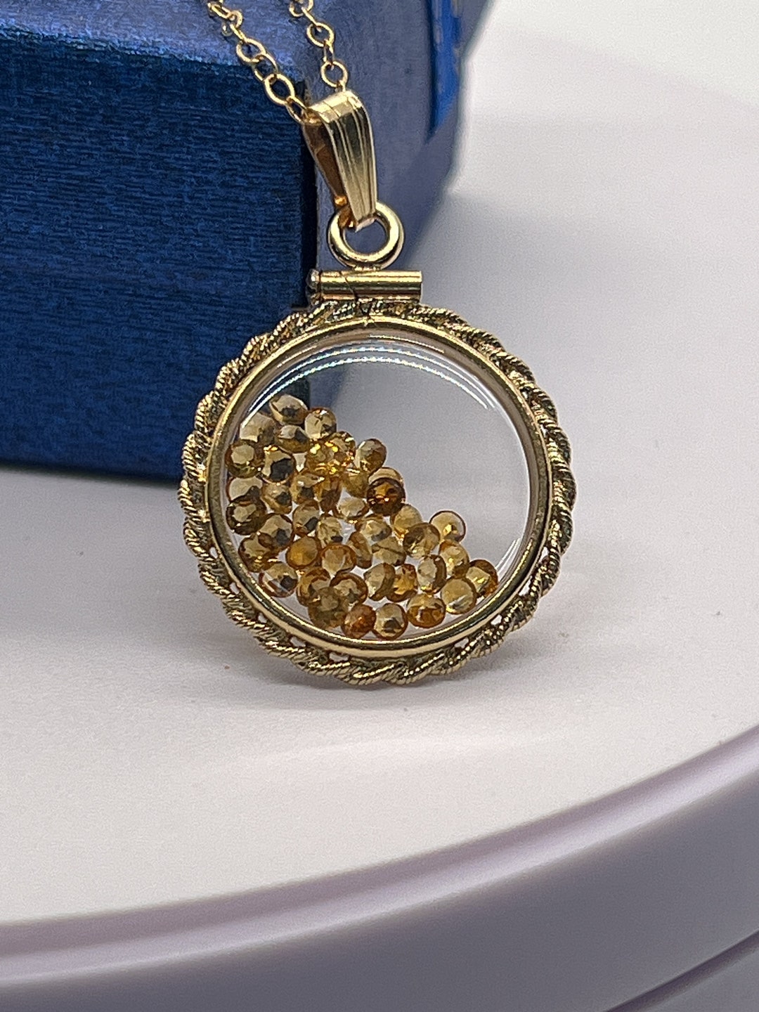 Hand Made 21 Mm Nickel Size 14k Gold Filled Lucite Citrine Shaker ...