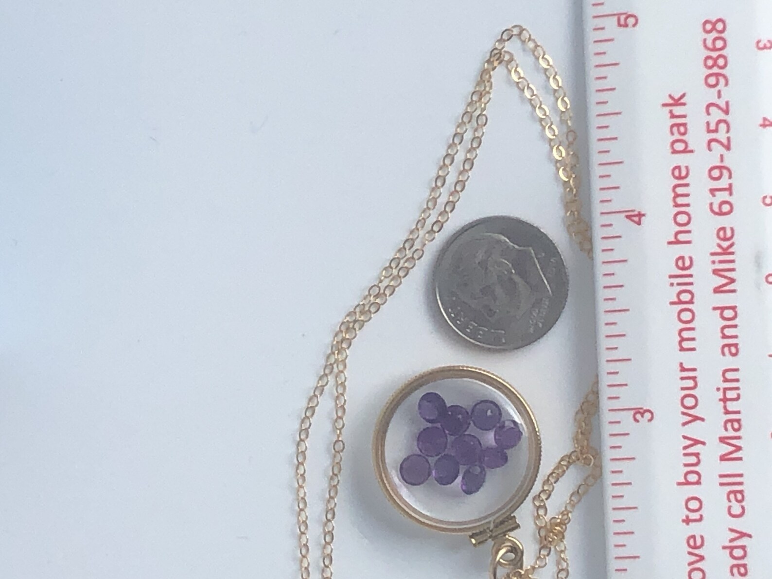 Handmade Amethyst Shaker Locket 20mm Gold Filled Locket 2.9 | Etsy