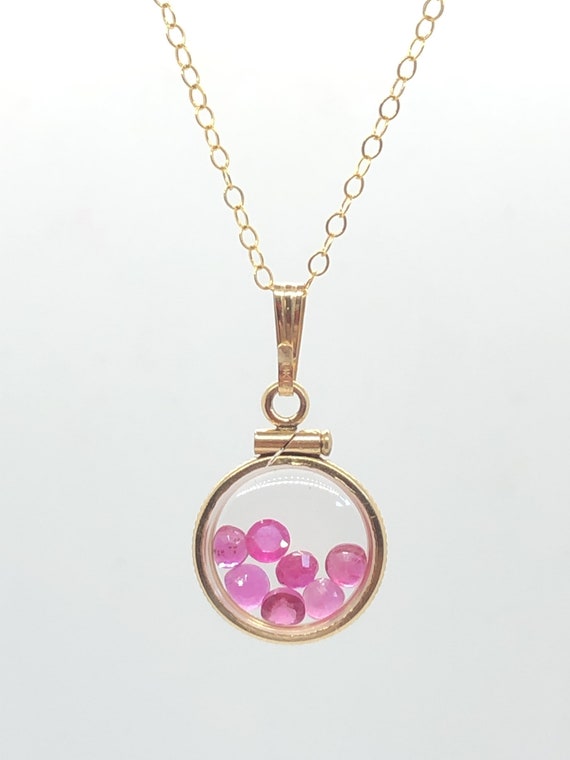 Handmade Ruby Shaker Locket 14k gold filled or silver silver | Etsy