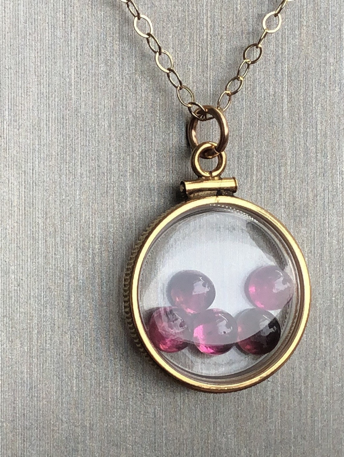 Vintage Tourmaline Shaker Locket 12k Gold Filled With Natural - Etsy