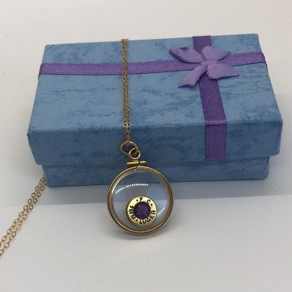 Handmade 14k Gold Filled 9 Mm Bullet View Locket Finished - Etsy