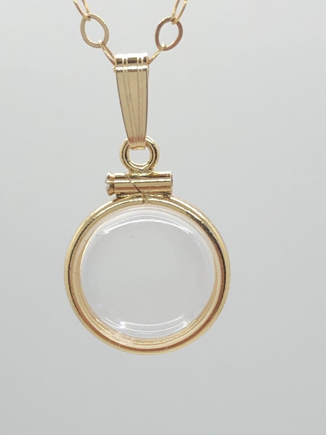 14k Solid Gold Empty 12.5 Mm Handmade Shaker Locket, FREE SCREWDRIVER ...