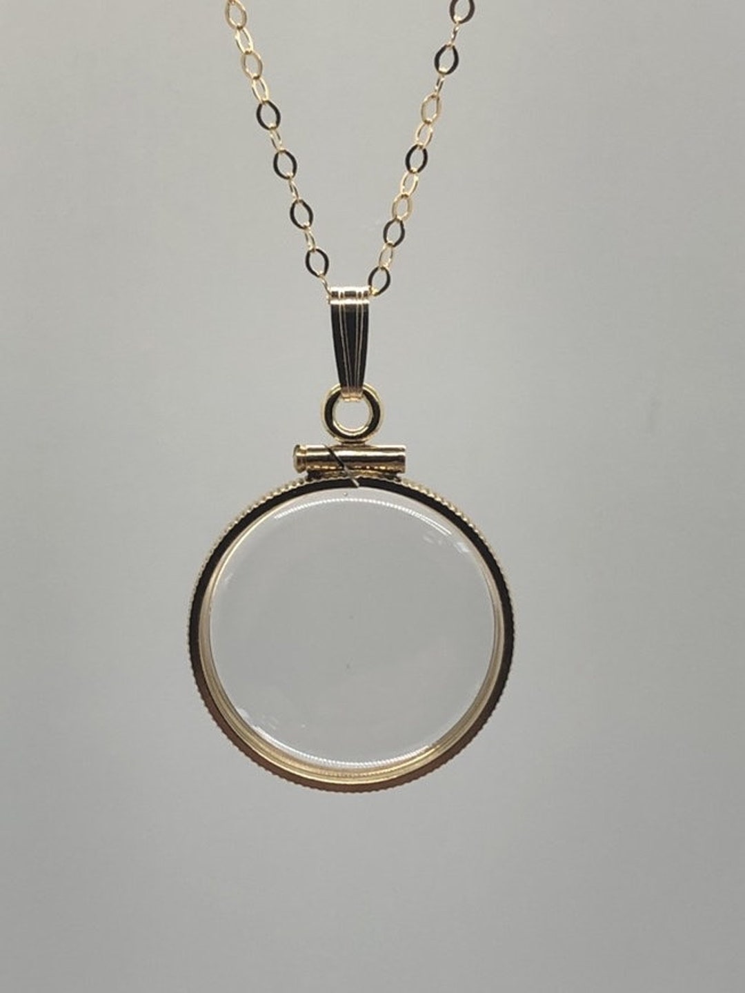 Empty Customizable 20mm Handmade 14k Gold Filled Shaker Locket Necklace ...