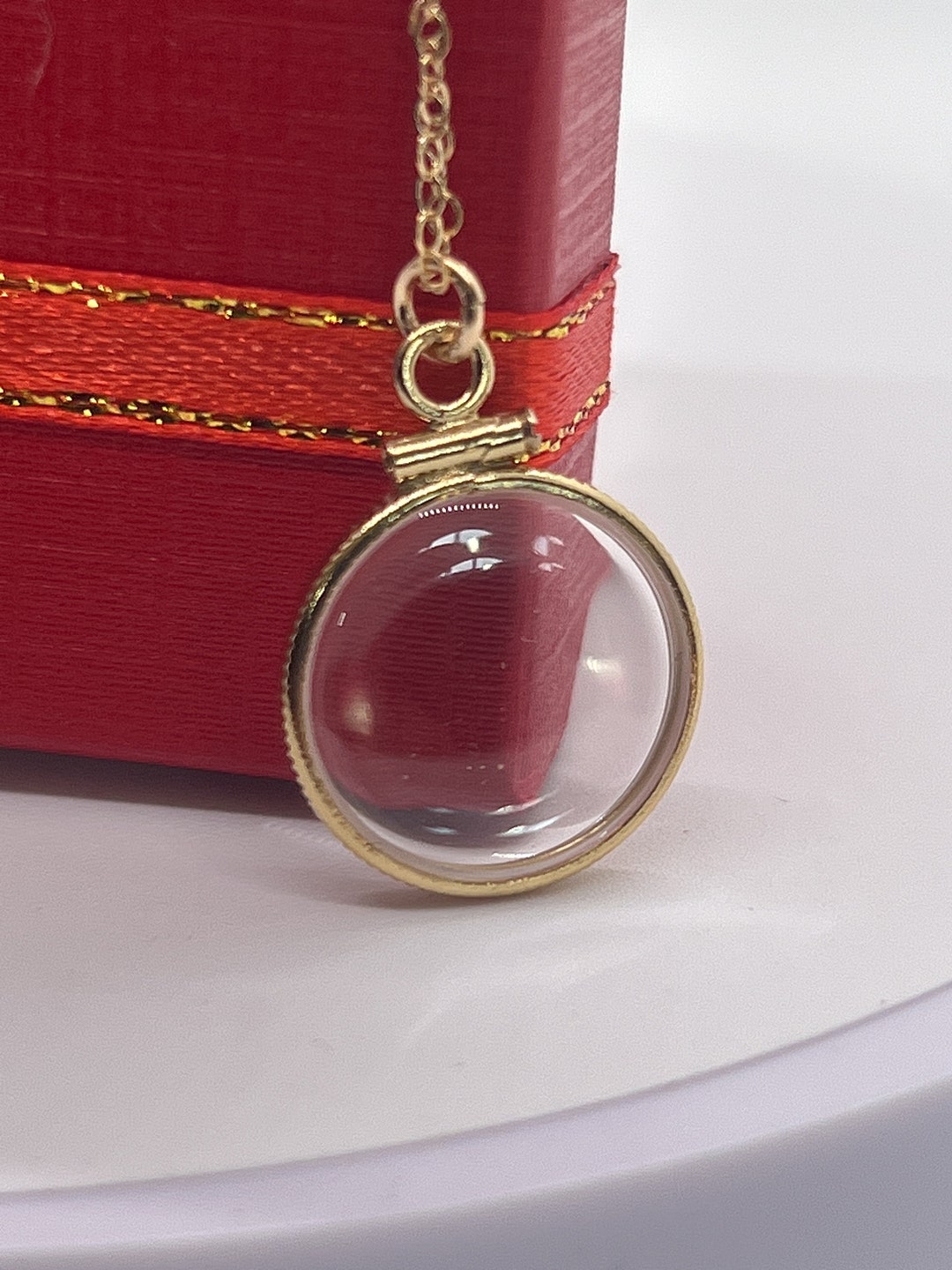 Solid 14k Gold Empty 16.5mm Handmade Shaker Locket W/ FREE Small SCREW ...