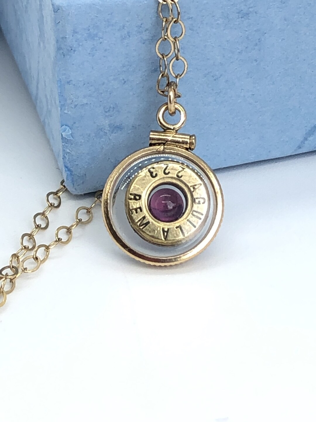 Handmade 14k Gold Filled .223 Cal Bullet View Locket Finished - Etsy